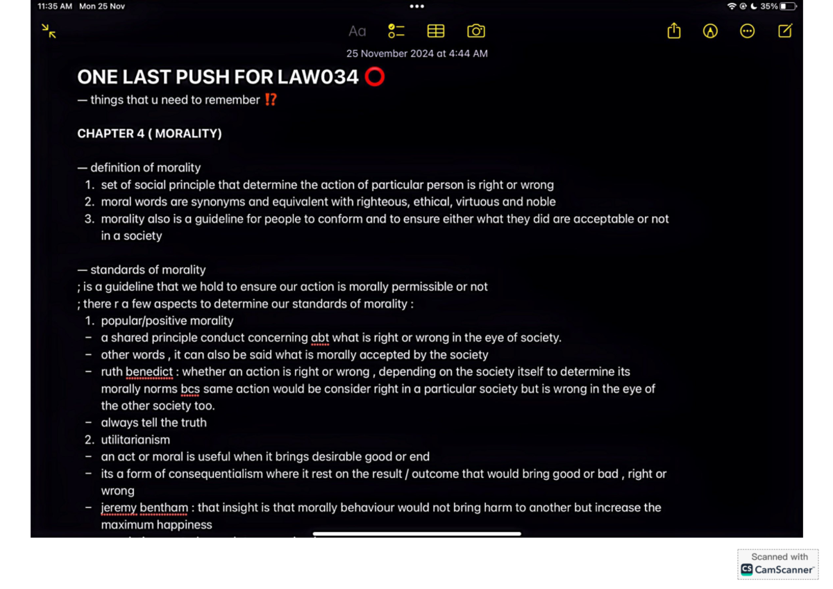 notes for chapter 4 and 5 - 11:35 AM Mon 25 Nov C K Aa 25 November 2024 ...