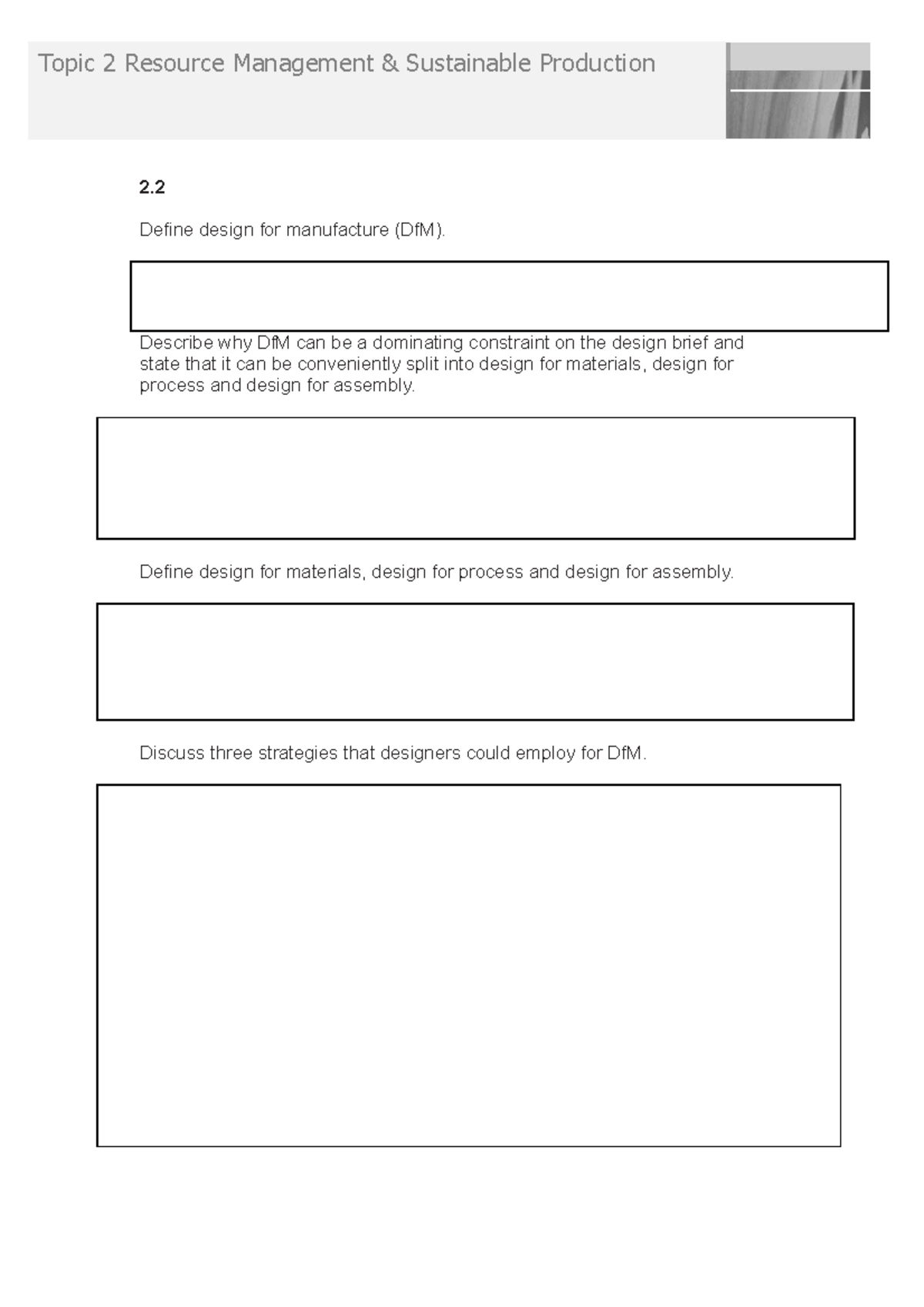 Worksheet 2.2 waste mitigation strategies-1 - Topic 2 Resource ...