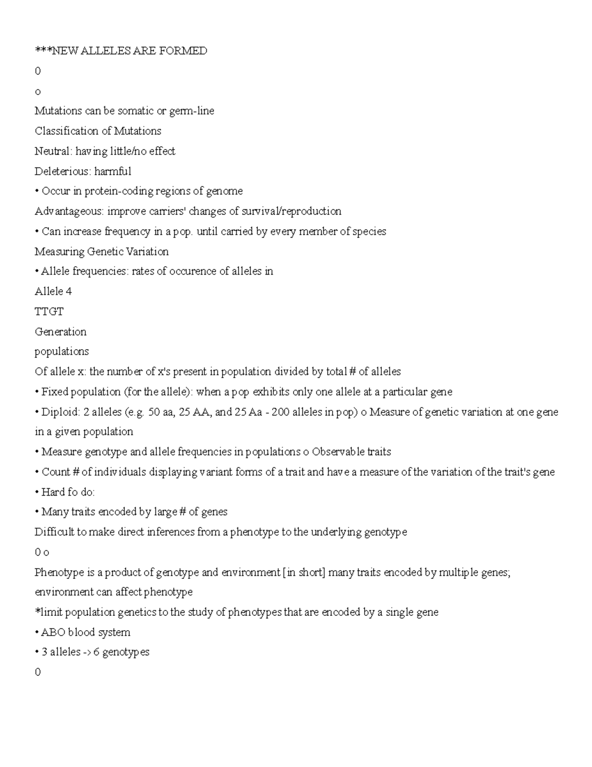 Classification of Mutations - Studocu
