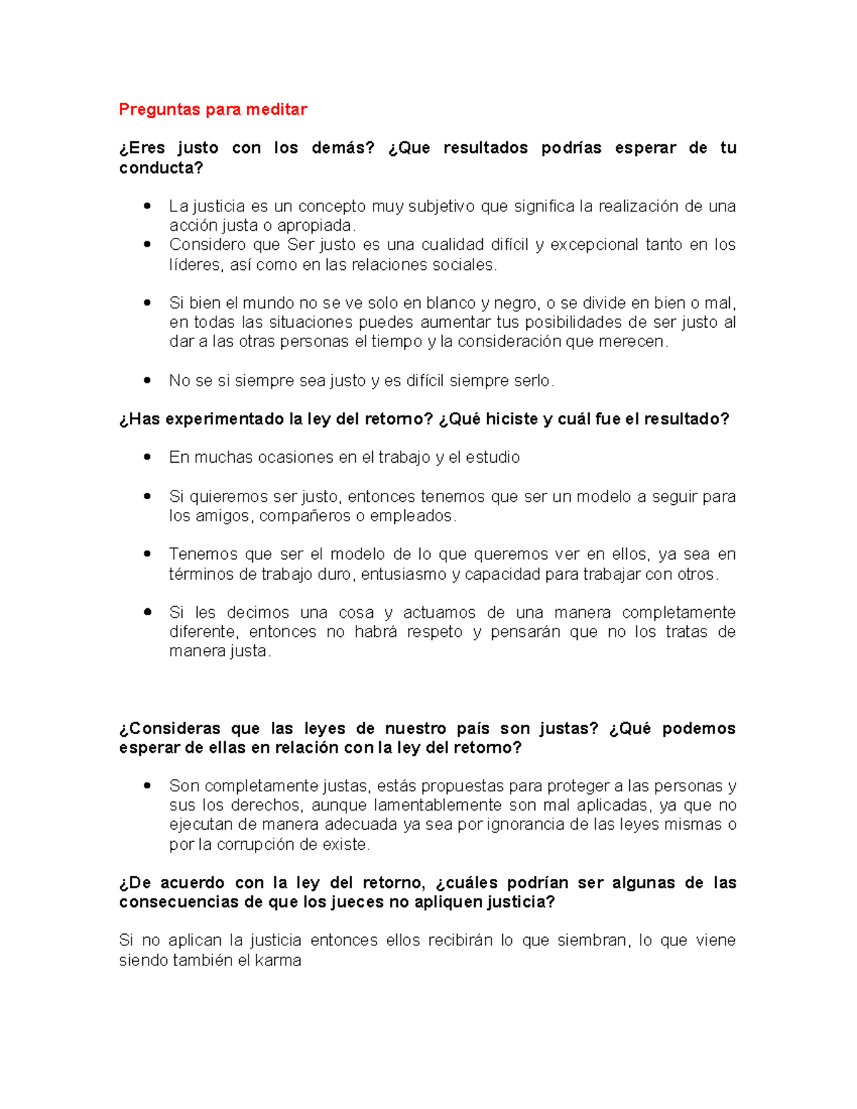 Exposion etica - xvxvx - Preguntas para meditar ¿Eres justo con los ...