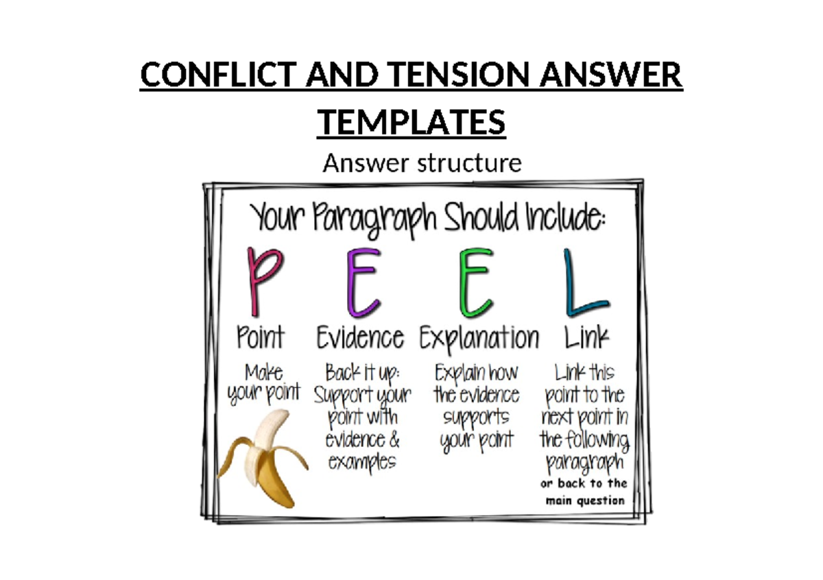 Conflict AND Tension 1918-1939 all answer templates - TEMPLATES Source ...