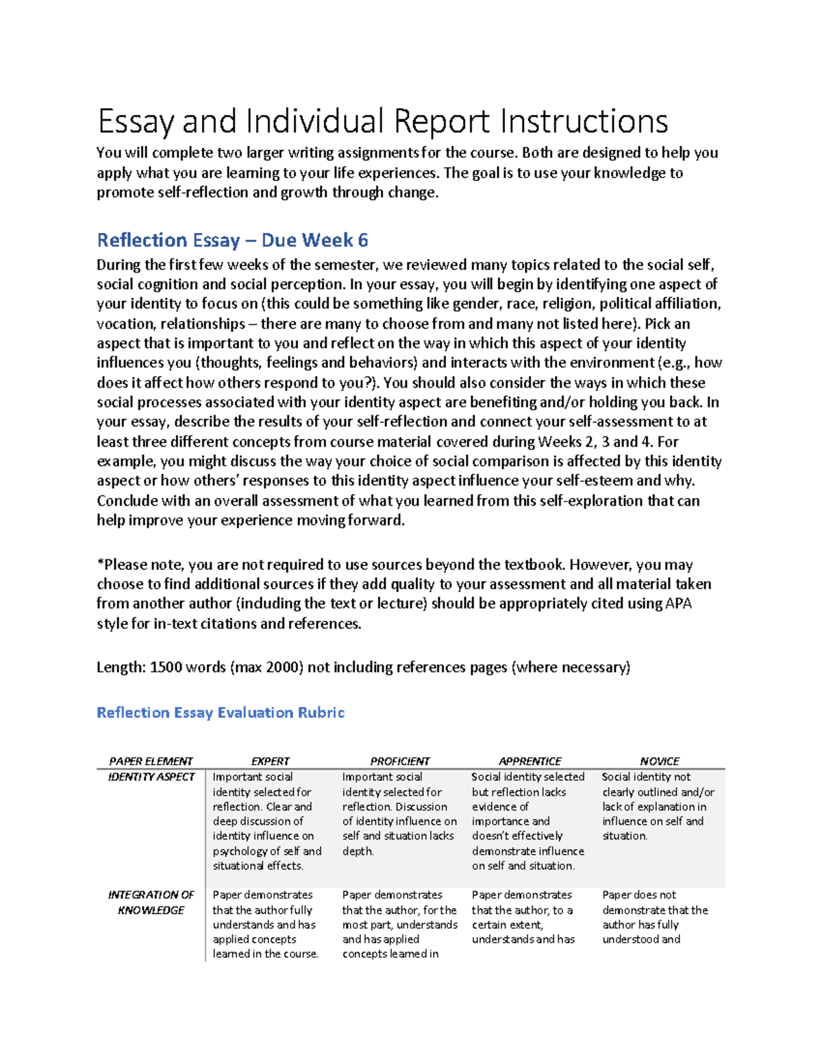 Essay and Individual Report Instructions - PL3235 - NUS - Studocu