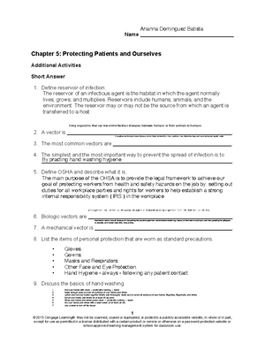 #4- Infection Prevention Worksheet - 1 © 2015 Cengage Learning®. May ...