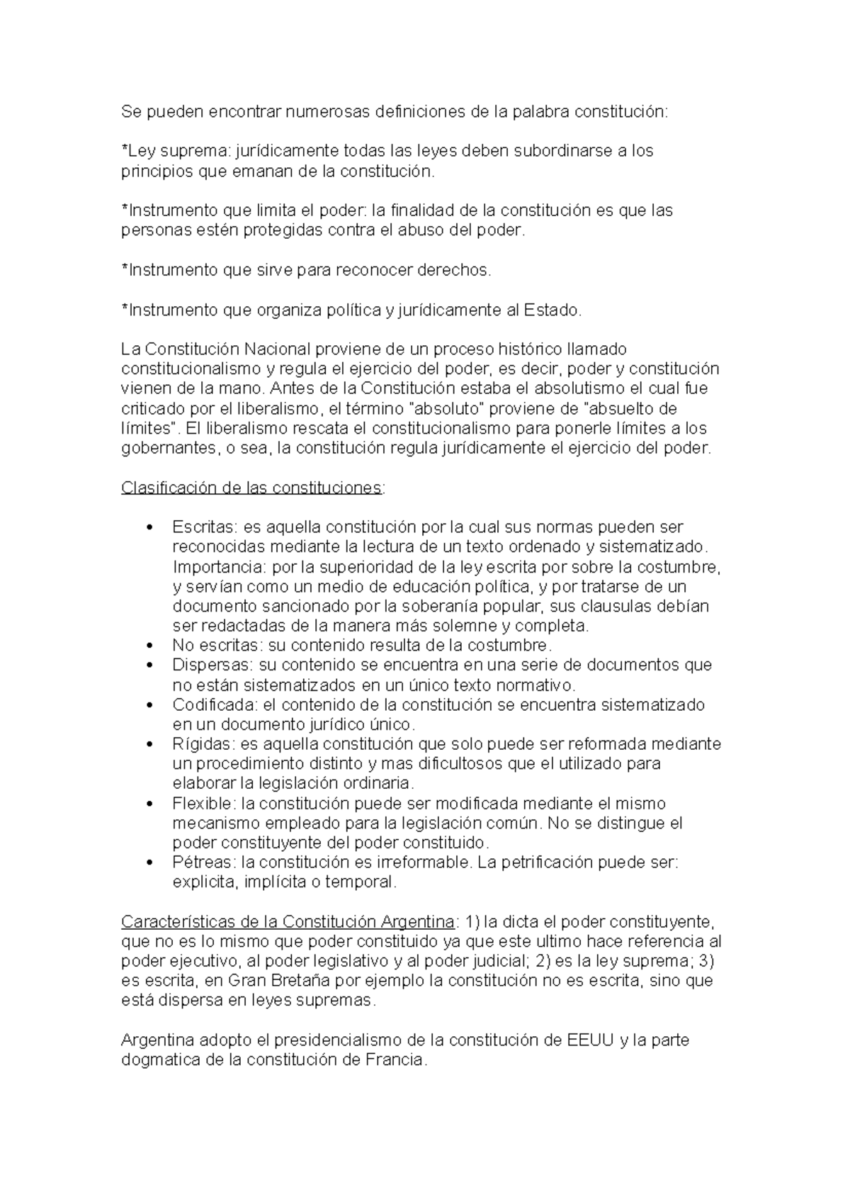 Resumen constitucional - Se pueden encontrar numerosas definiciones de ...