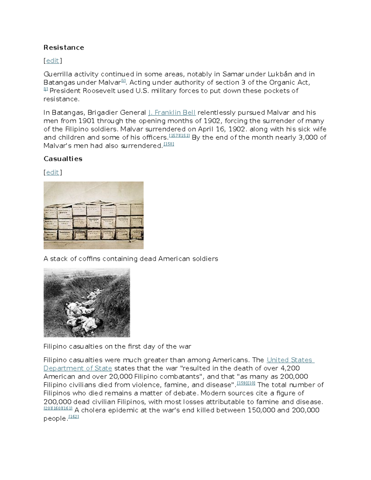 Resistance - Resistance [edit] Guerrilla activity continued in some ...