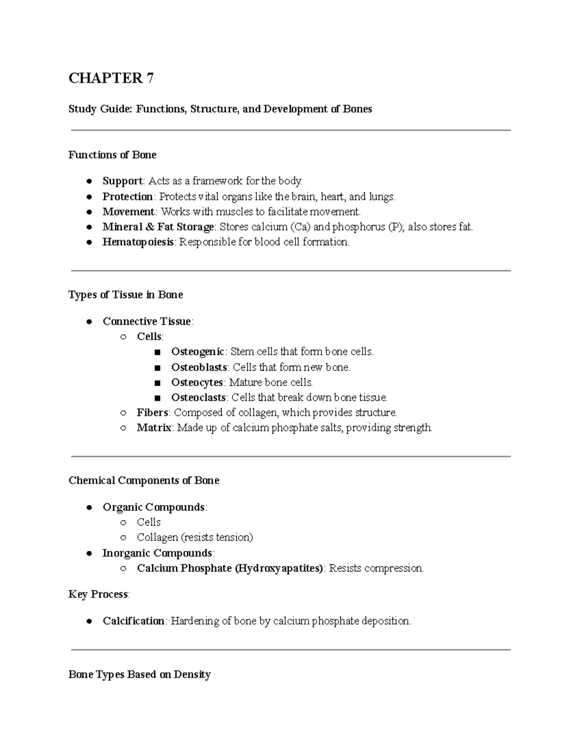 Bio 150 study guide chapters 7-9 - CHAPTER 7 Study Guide: Functions ...