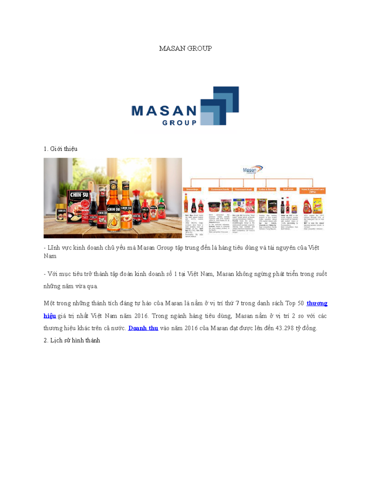 Masan Group - Một trong những thành tích đáng tự hào của Masan là nằm ở ...