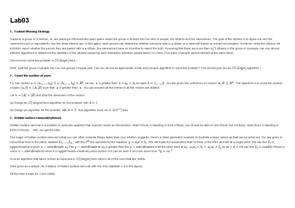 Lab03 - OSLab - Lab 1 、Fastest Winning Strategy Suppose a group of ...