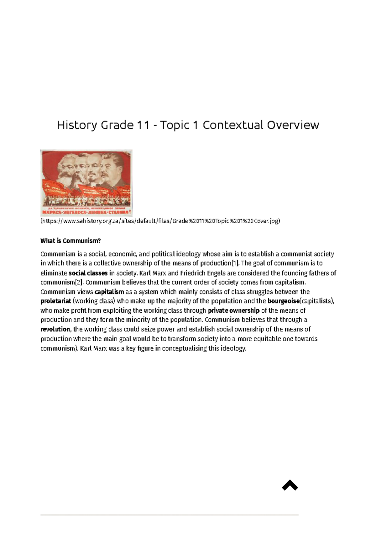 History Grade 11 - Topic 1 Contextual Overview South African History ...