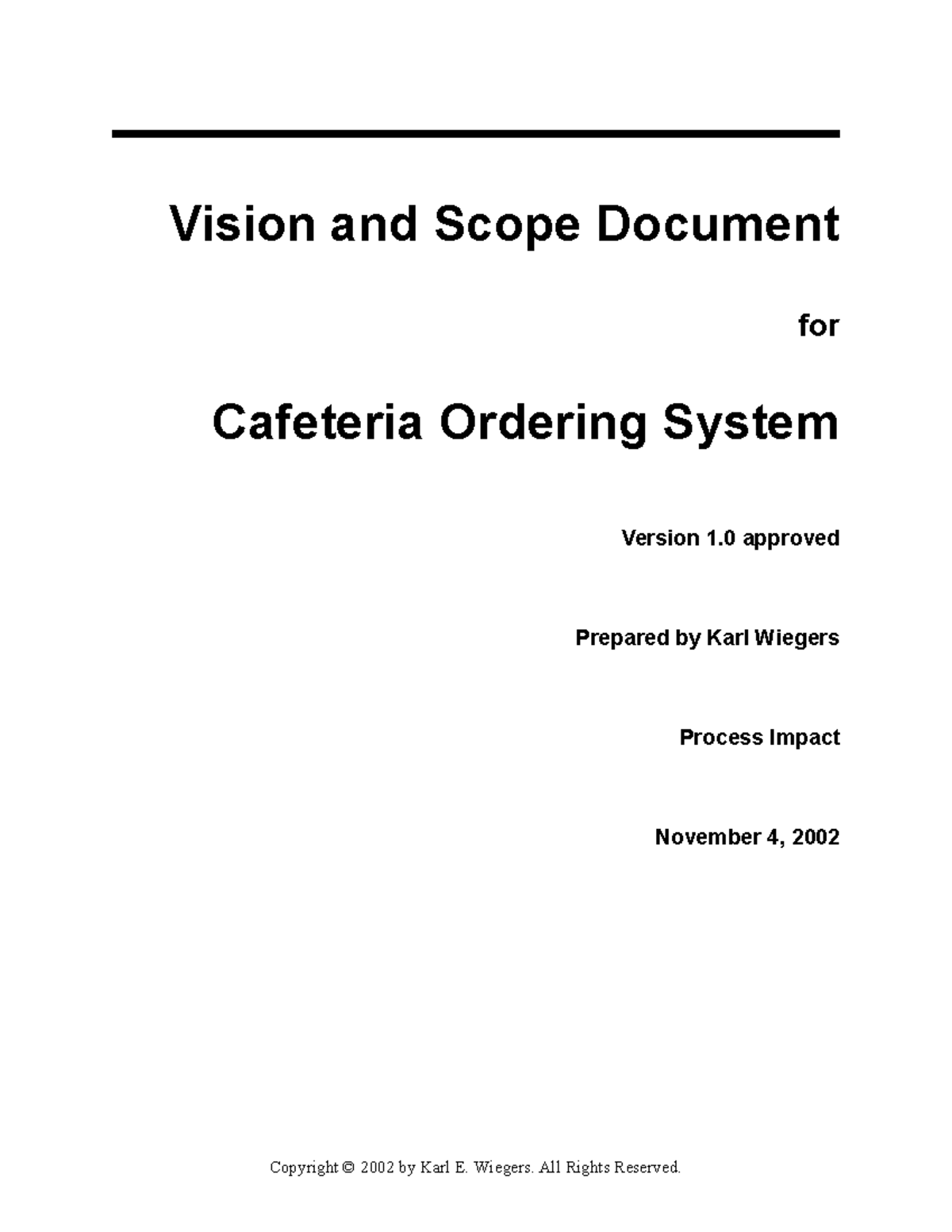 Vision and Scope for Cafeteria Ordering System (song ngữ) - Vision and ...