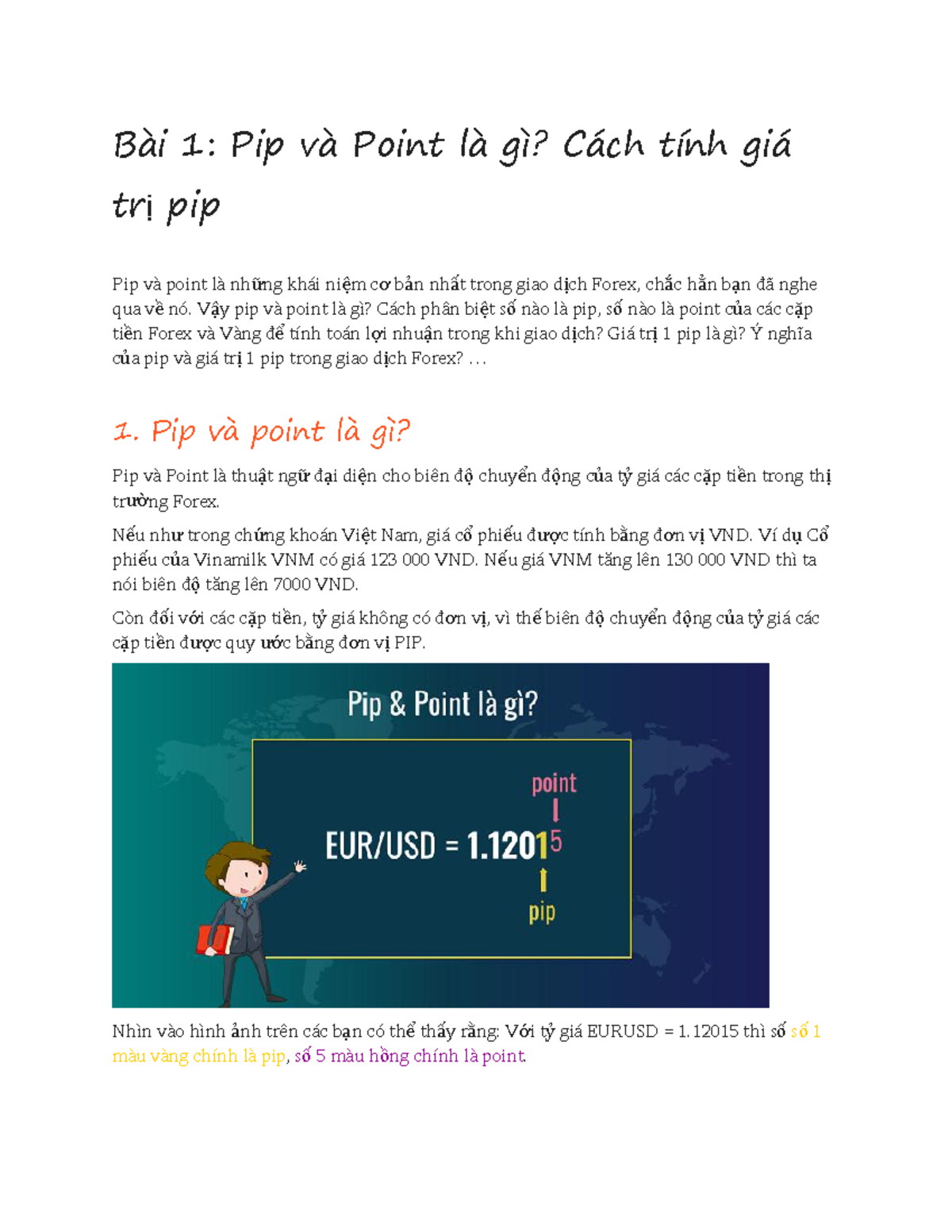 Tìm Hiểu Pip Vàng Là Gì Và Cách Tính Toán