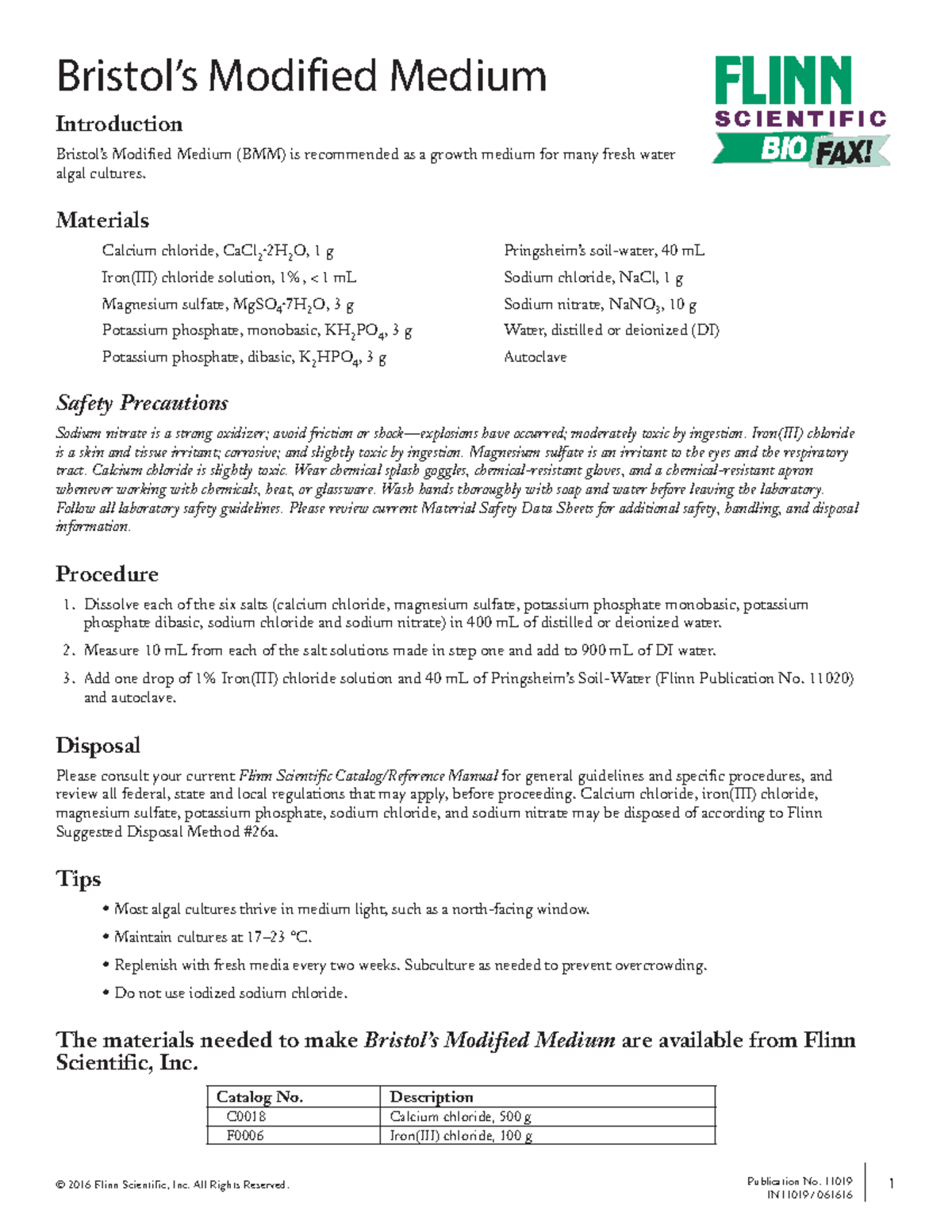 Medio de Bristol - Bristol’s Modified Medium Introduction Bristol’s ...