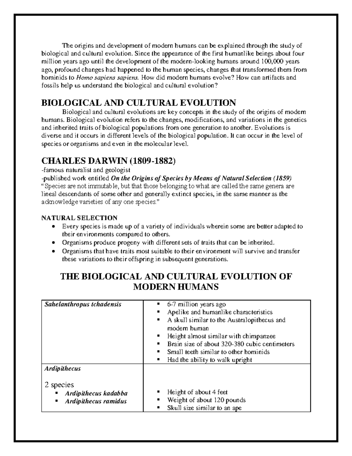 Discussion Week 4 - Notes Gr 11 - The origins and development of modern ...