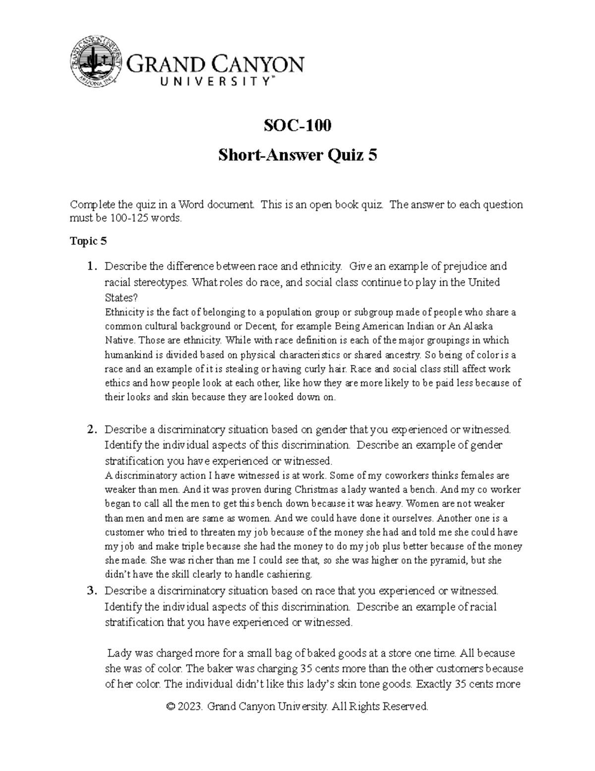 SOC-100.Short-Answer Quiz 5 6-11-21 - SOC- Short-Answer Quiz 5 Complete ...