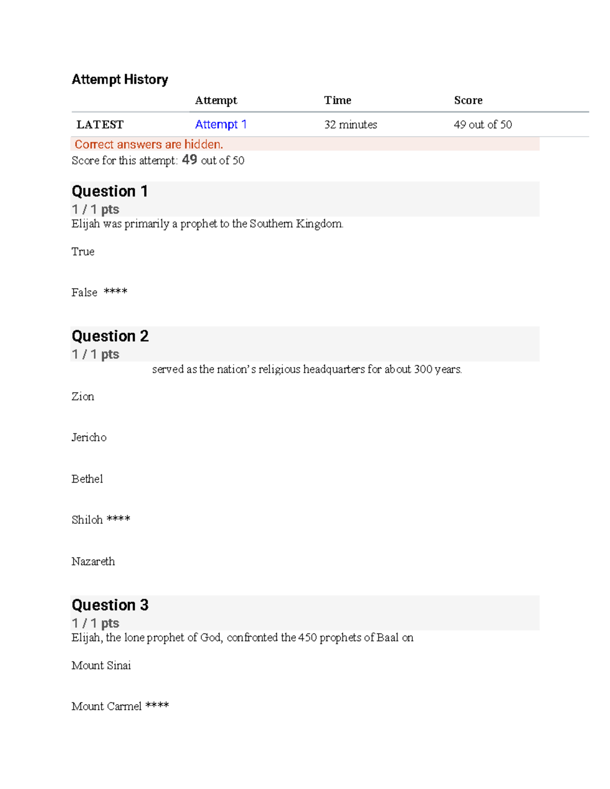 Quiz- The Old Testament Books of History - Attempt History Attempt Time ...