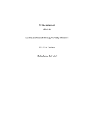 [Solved] Outline for the Database Systems Development and ...