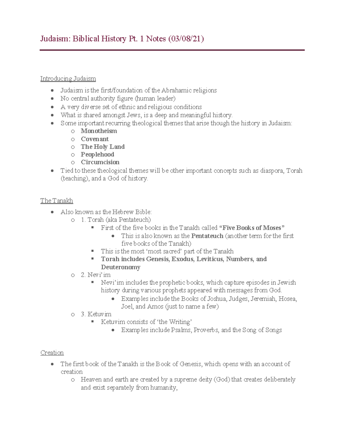 ChrisDaily-CompTheo-All Judaism Compiled Lecture Notes - THST 1080 ...