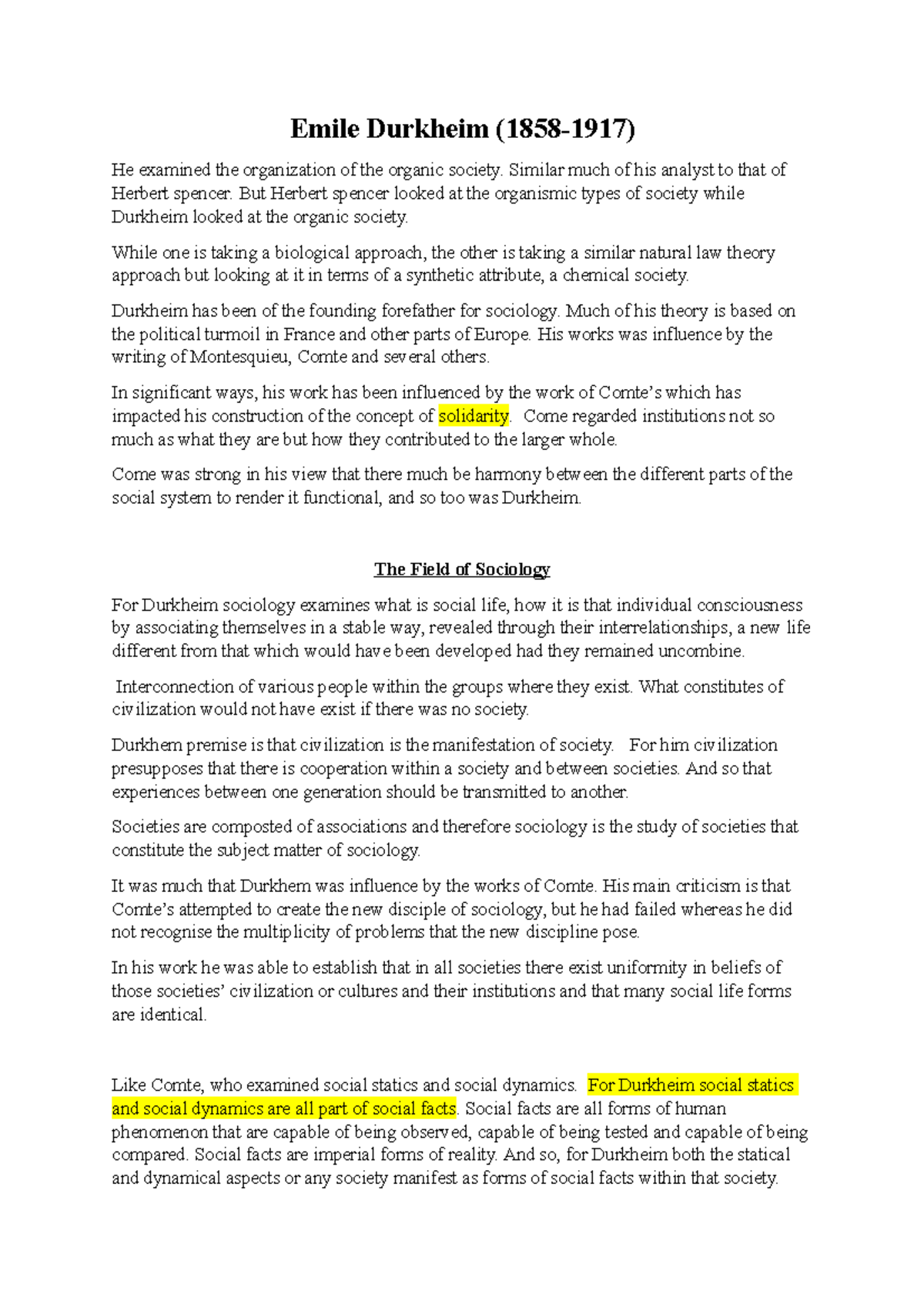 Emile Durkheim 2021 - Emile Durkheim (1858-1917) He examined the ...