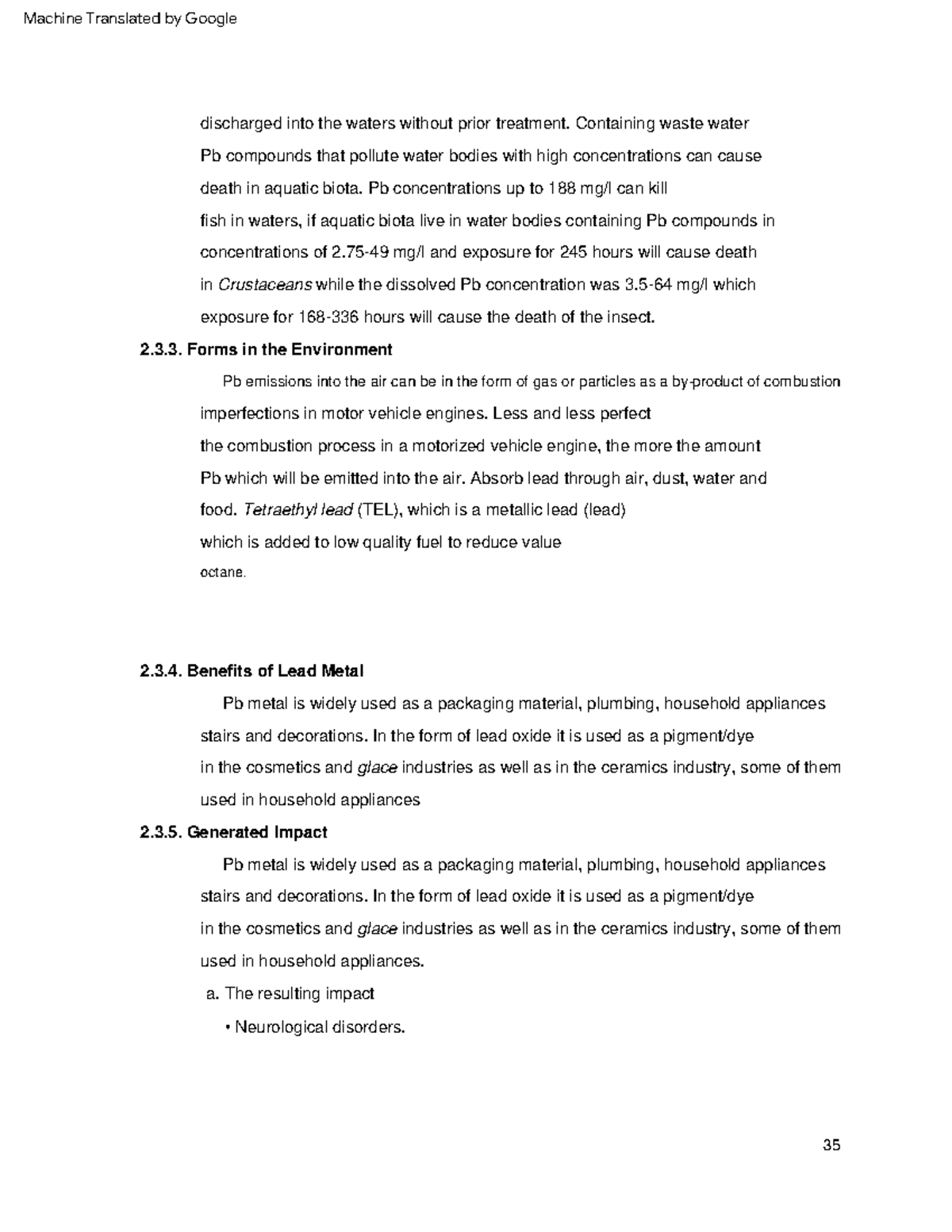 Toksikologi Lingkungan-35-36 - in Crustaceans while the dissolved Pb ...