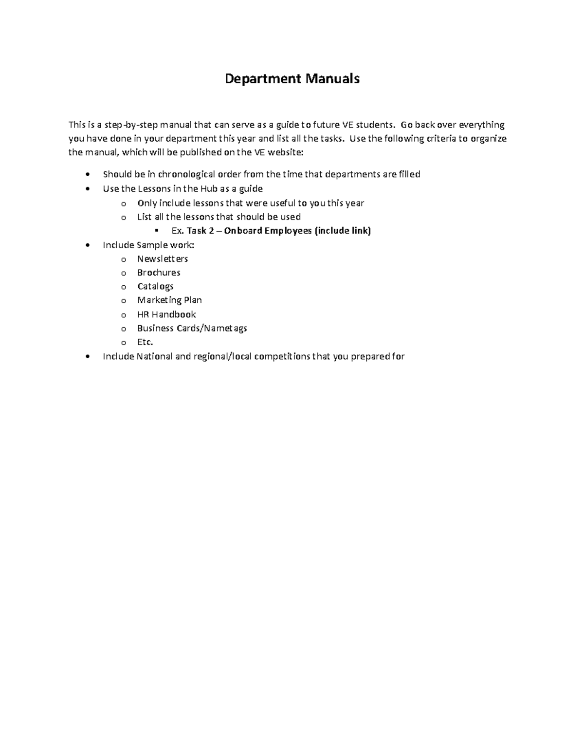 Department Manual HR - Department Manuals This is a step-by-step manual ...