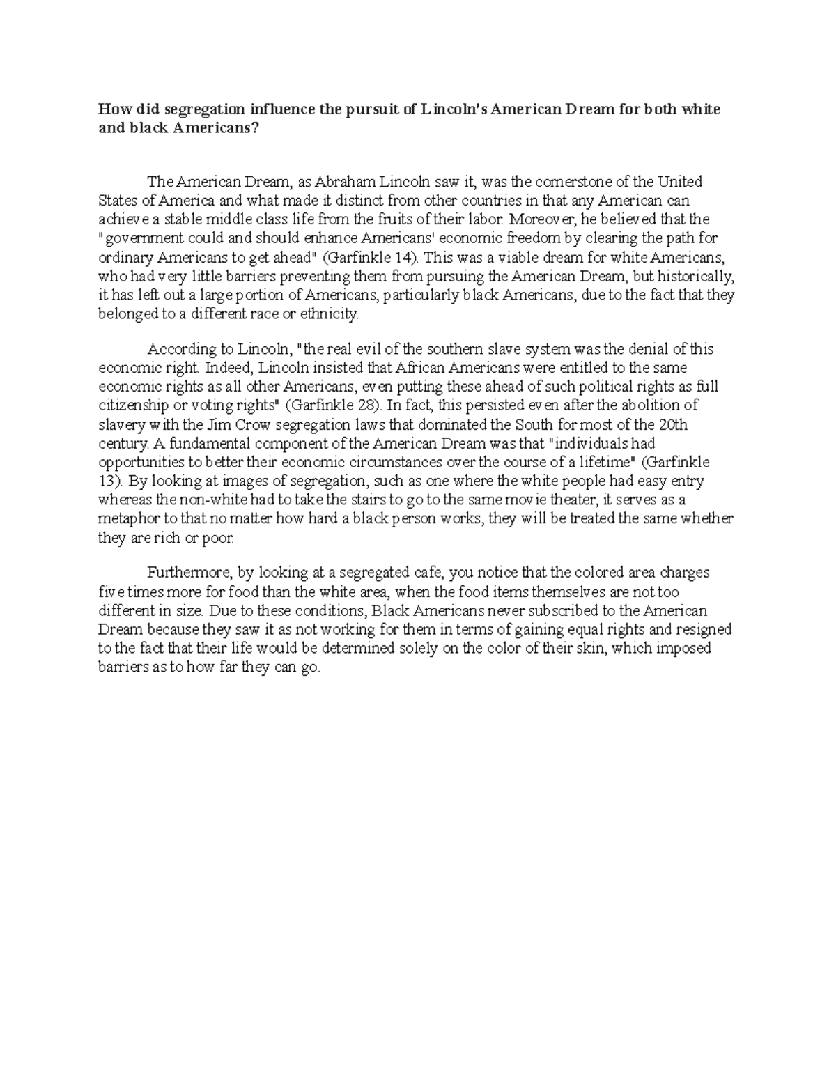 Mod5 - Group discussion - How did segregation influence the pursuit of ...