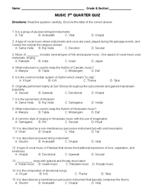 Ambagan Quiz (G7) - Summary Teacher Education - Ambagan Quiz May the ...