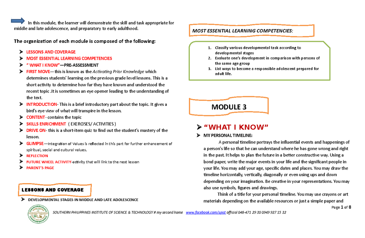 Module 3 - In this module, the learner will demonstrate the skill and ...