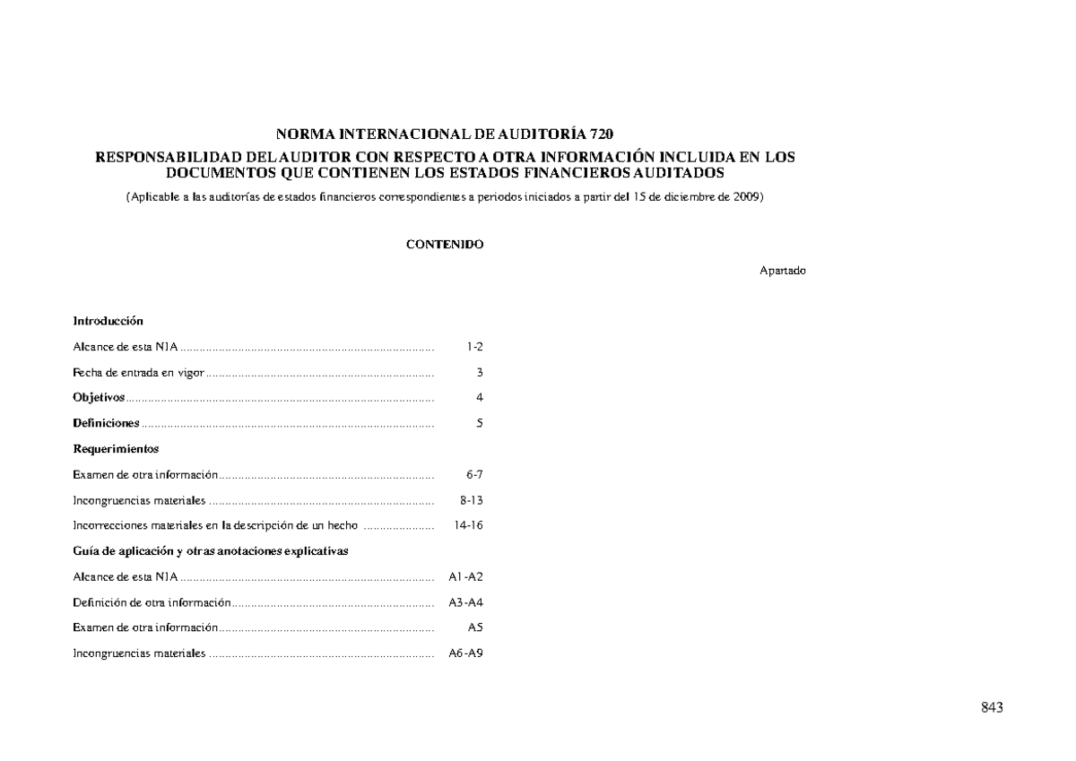 38- NIA 720 - GUIA - NORMA INTERNACIONAL DE AUDITORÍA 720 ...