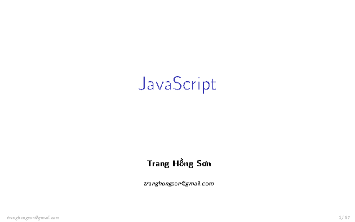 2 Java Script - Lập trình ứng dụng web nâng cao - JavaScript Trang Hồng ...
