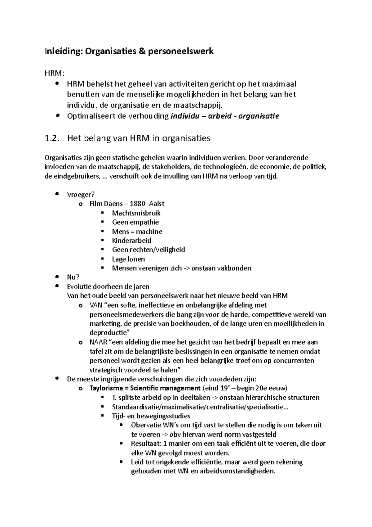 HRM -sv - Samenvatting Human Resource Management - Inleiding ...