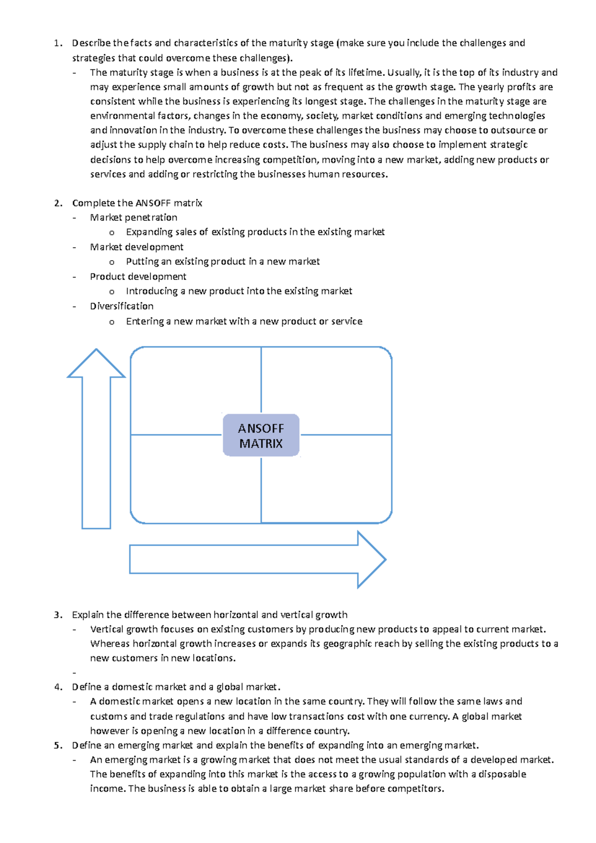 Recap T3 work - notes - 1. Describe the facts and characteristics of ...