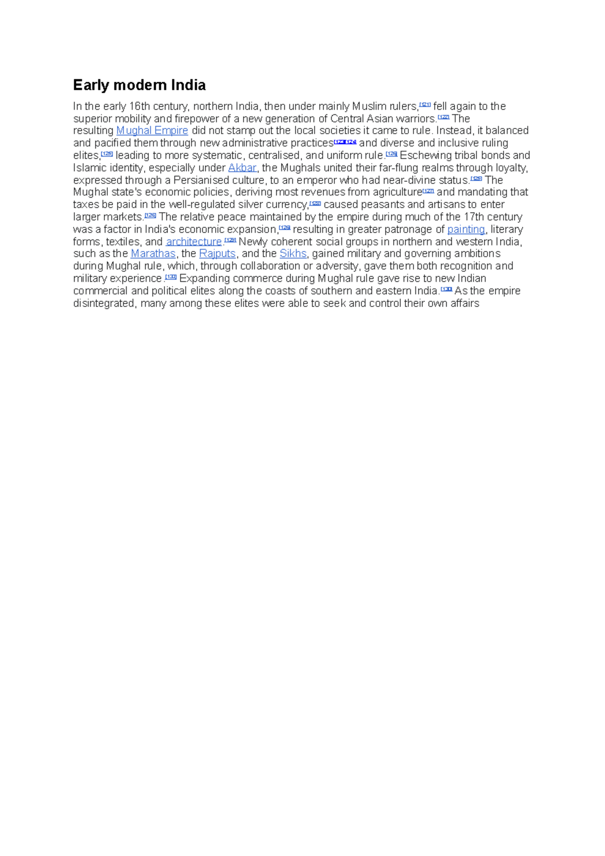 RAKE004 - PLEASE READ - Early modern India In the early 16th century ...