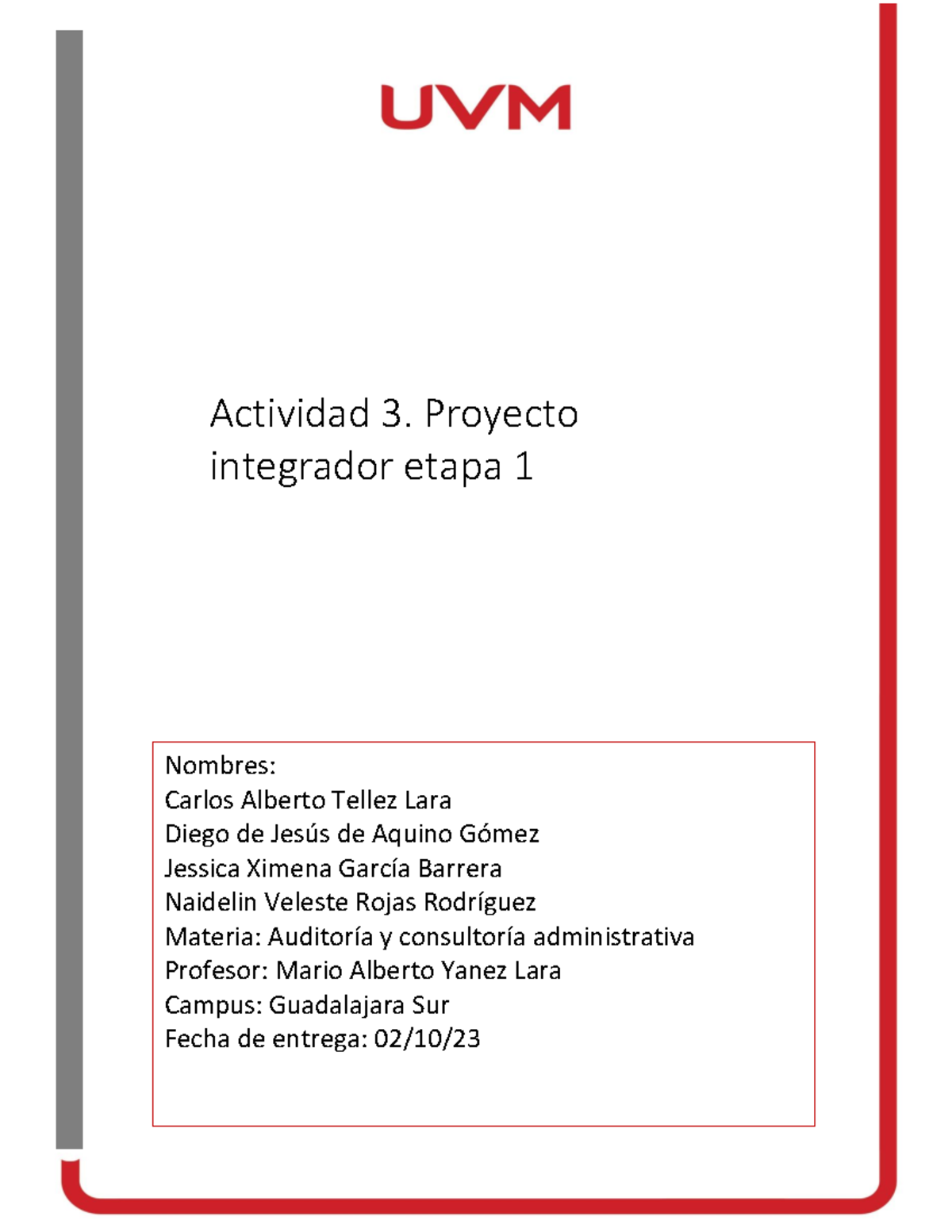 Actividad 3. Proyecto integrador etapa 1 - creación de un sindicato y contrato colectiv ...