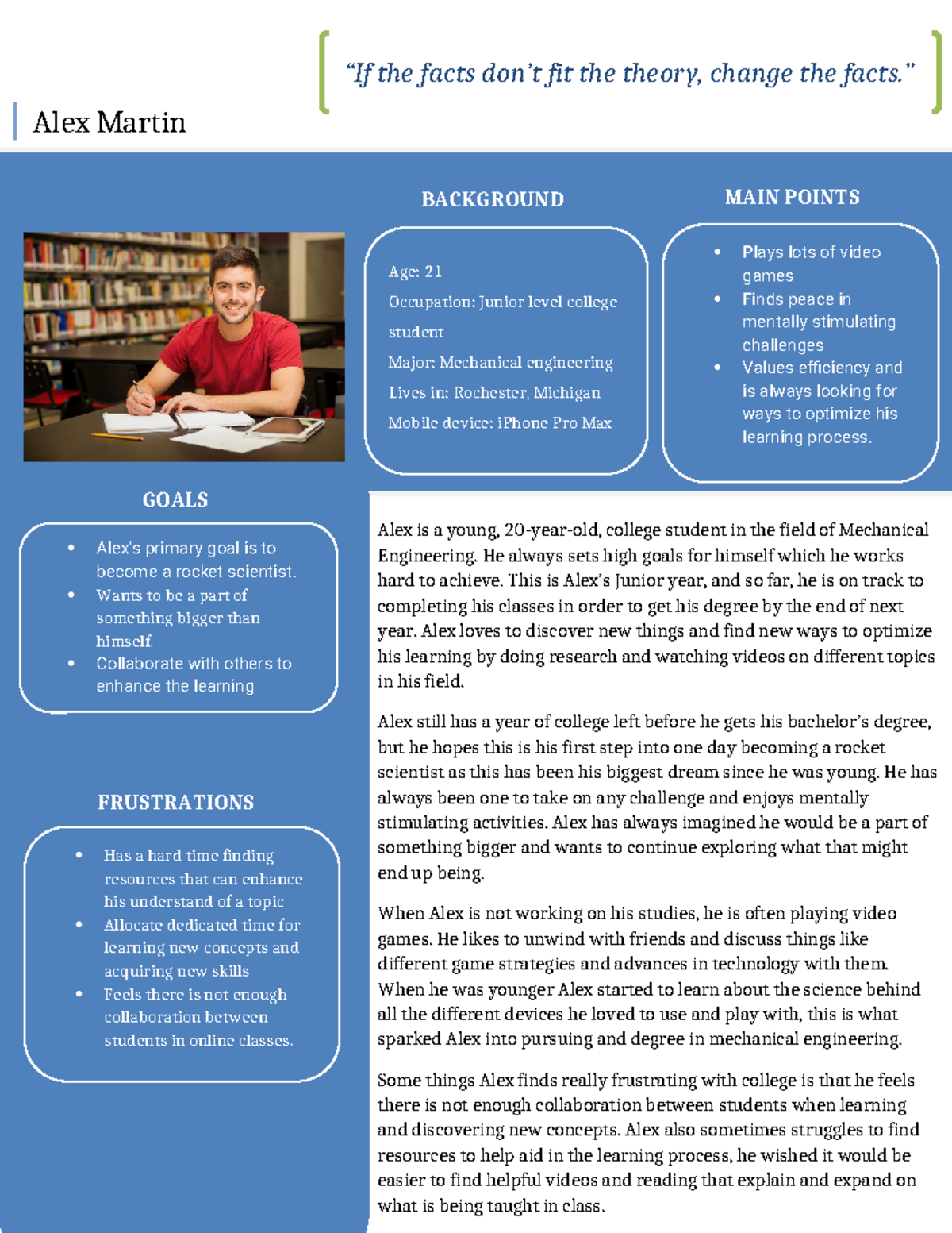 Persona - lecture notes - Alex Martin “If the facts don’t fit the ...