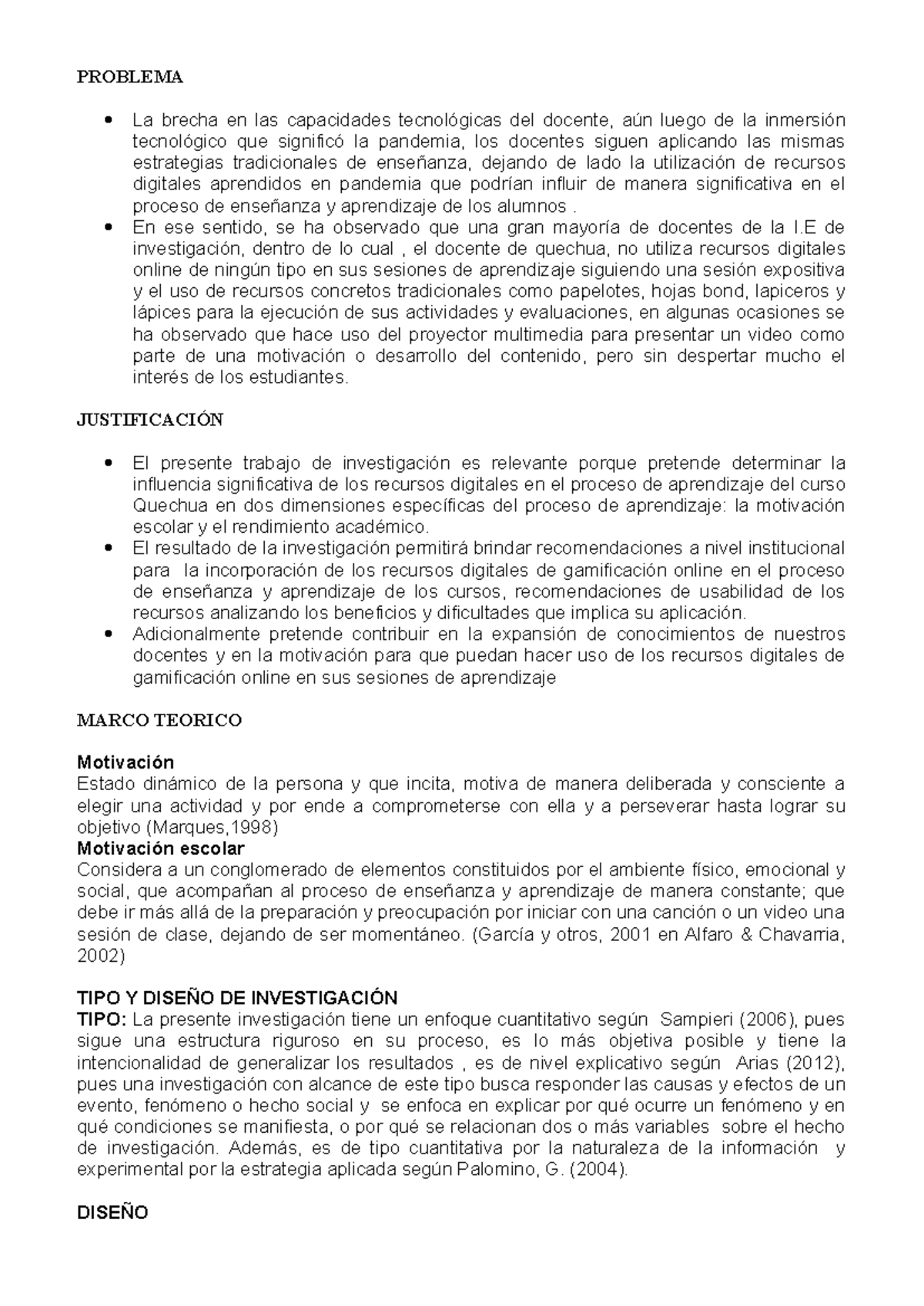 Apoyo tesis - dfdfg - PROBLEMA La brecha en las capacidades ...