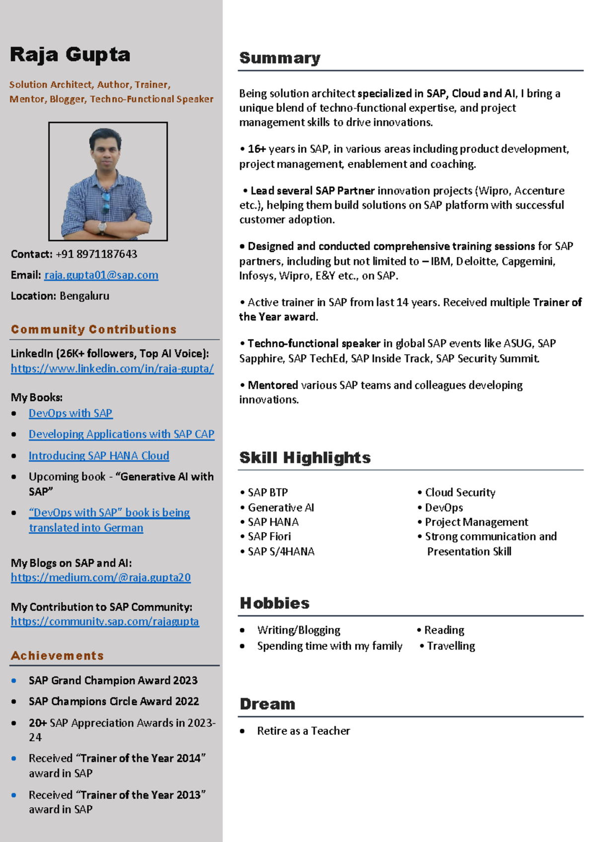 Raja Gupta Author Trainer SAP Architect - Raja Gupta Solution Architect ...
