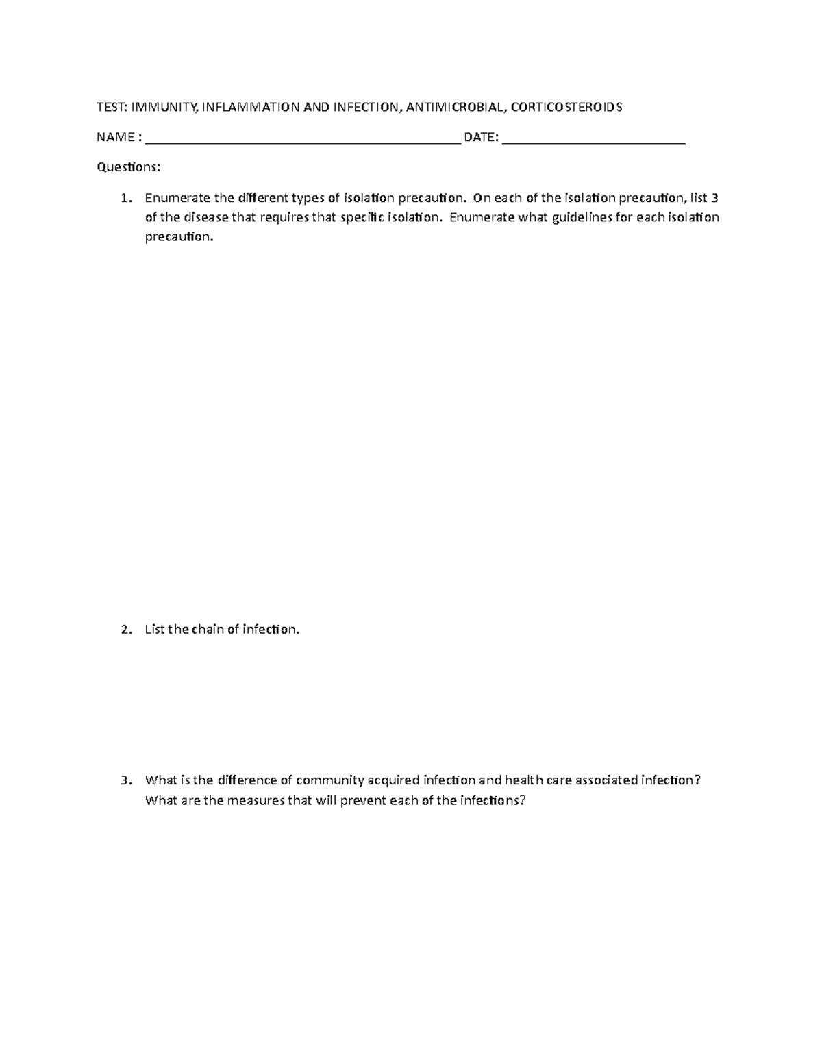 Immunity, Inflammation, Infection, Antimicrobial AND Corticosteroid ...