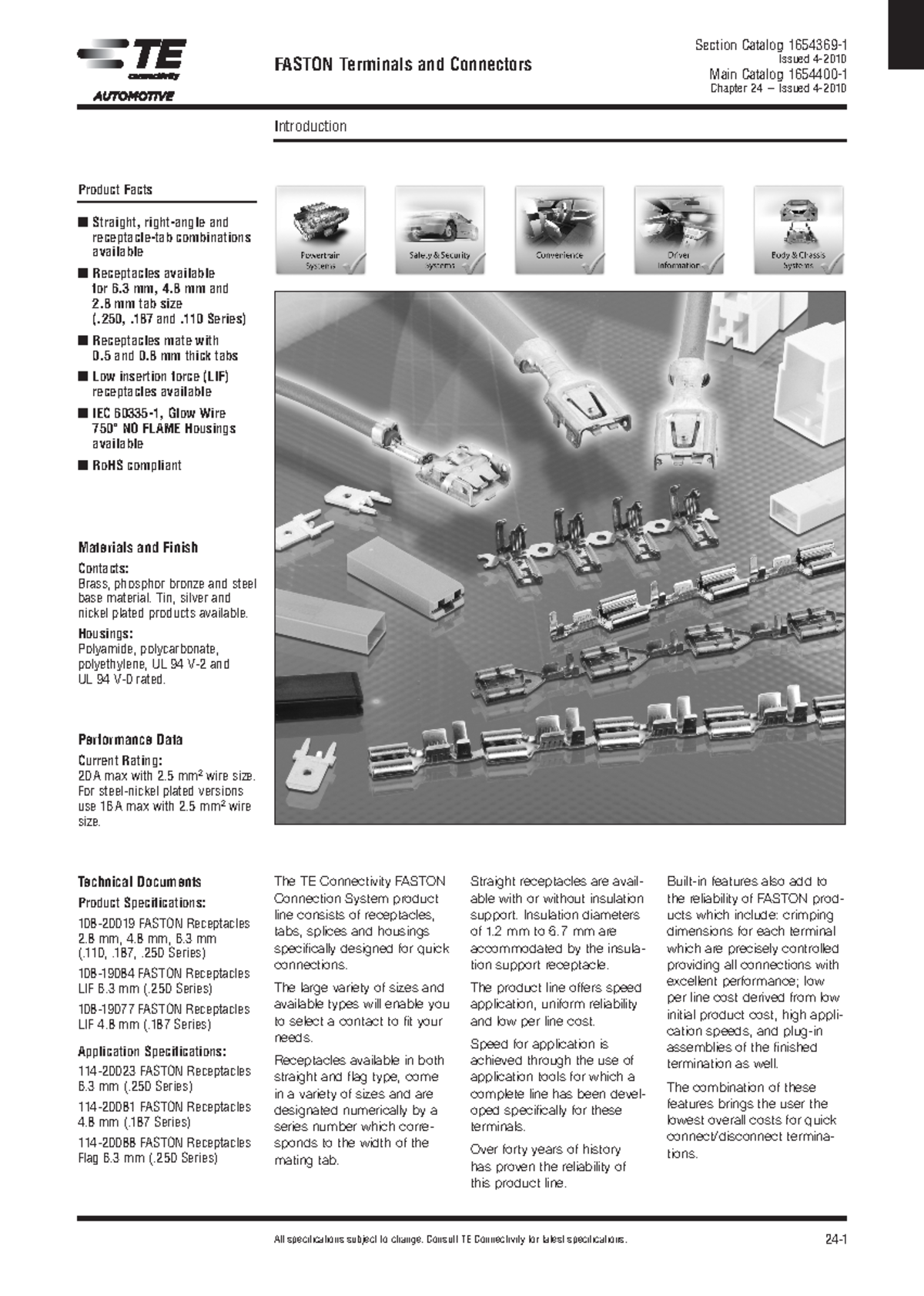 6.3mm right angle flag - Electric wires - Introduction FASTON Terminals ...