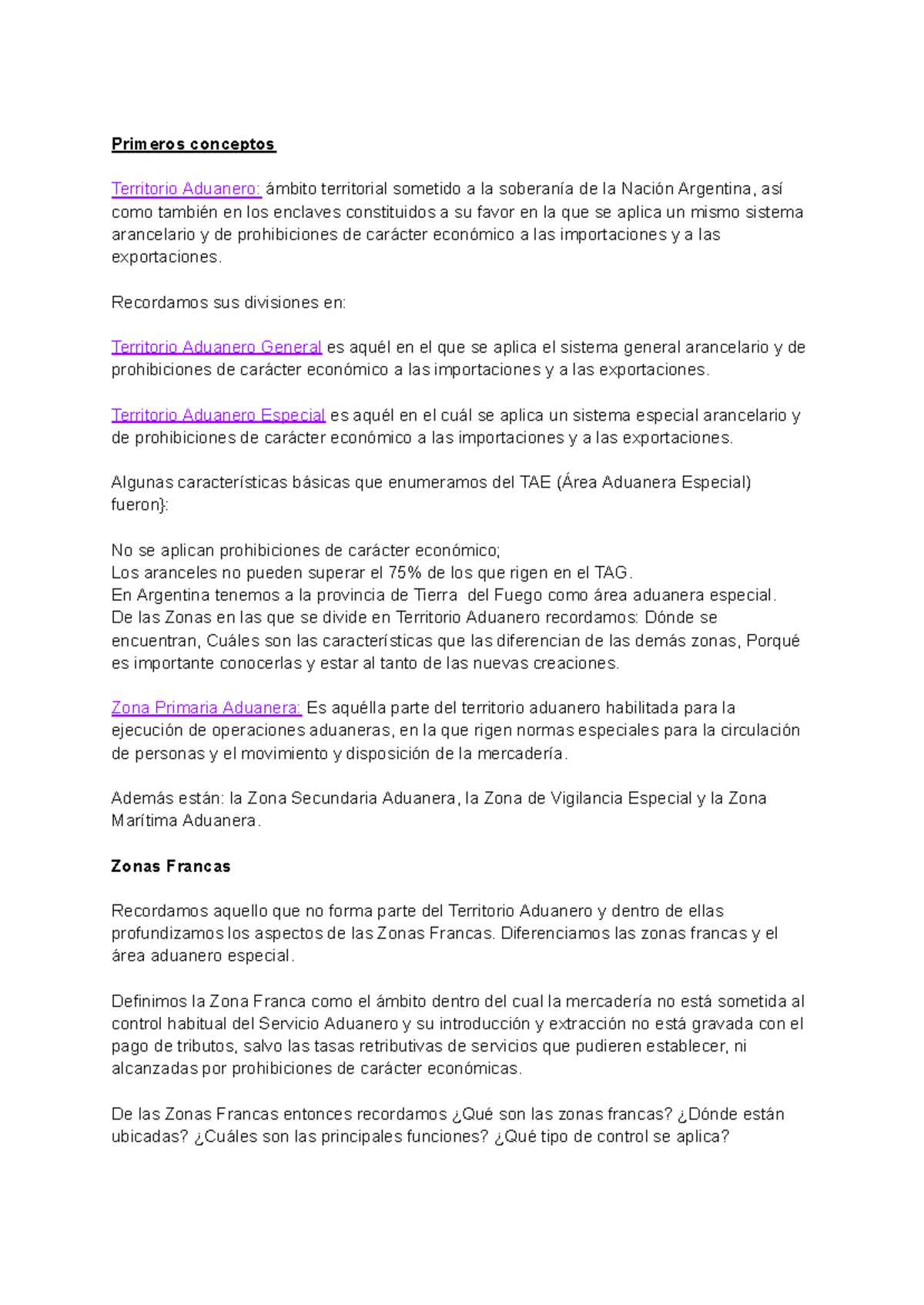Resúmen Temas 1° y 2° parcial Práctica Operativa - Primeros conceptos ...