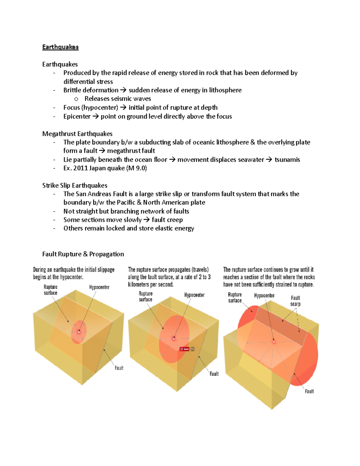 Earthquakes - Lecture notes 11 - Earthquakes Earthquakes - Produced by ...