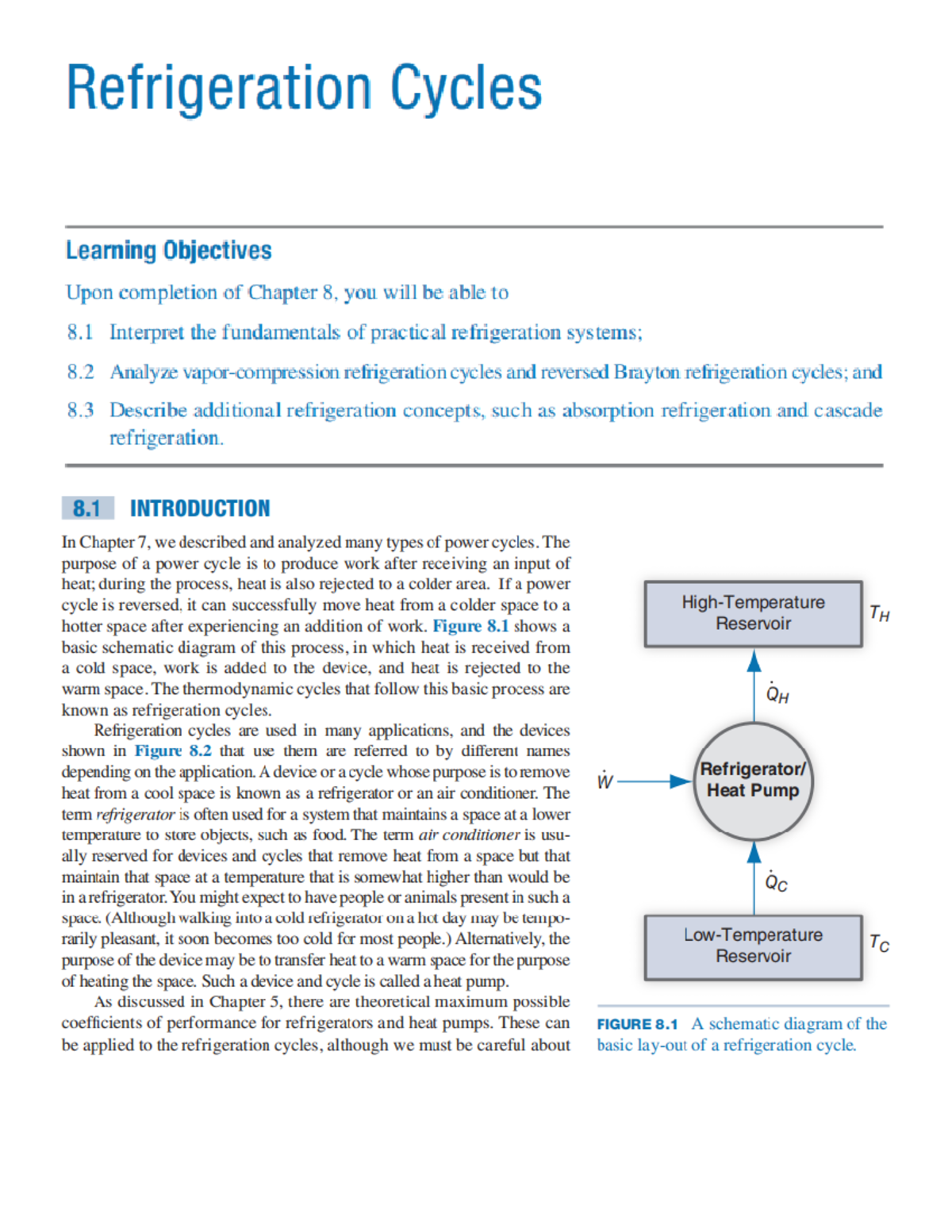 Refrigeration Cycles Week 12 lecture notes Thermodynamics - Studocu