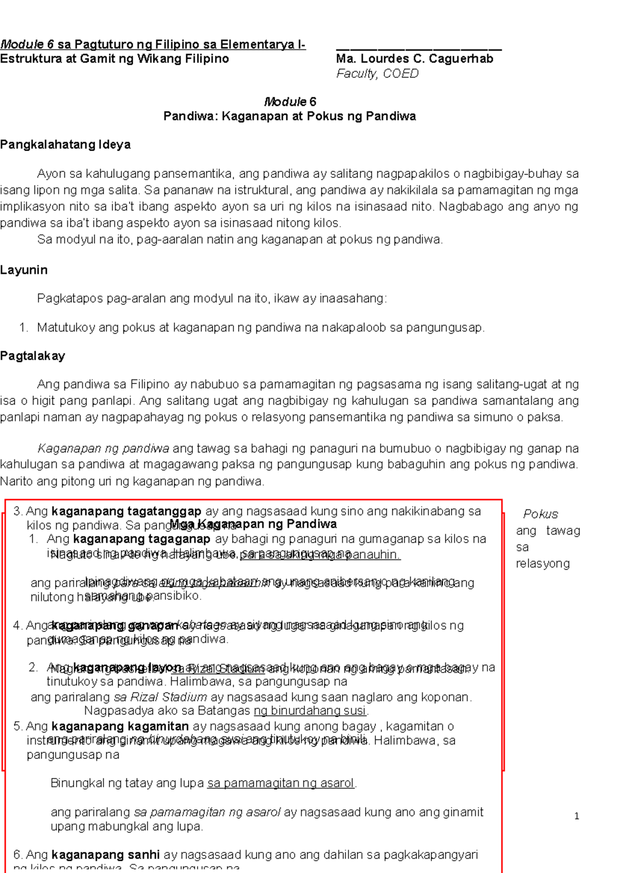 Module 6 in FIL 3 - - Studocu