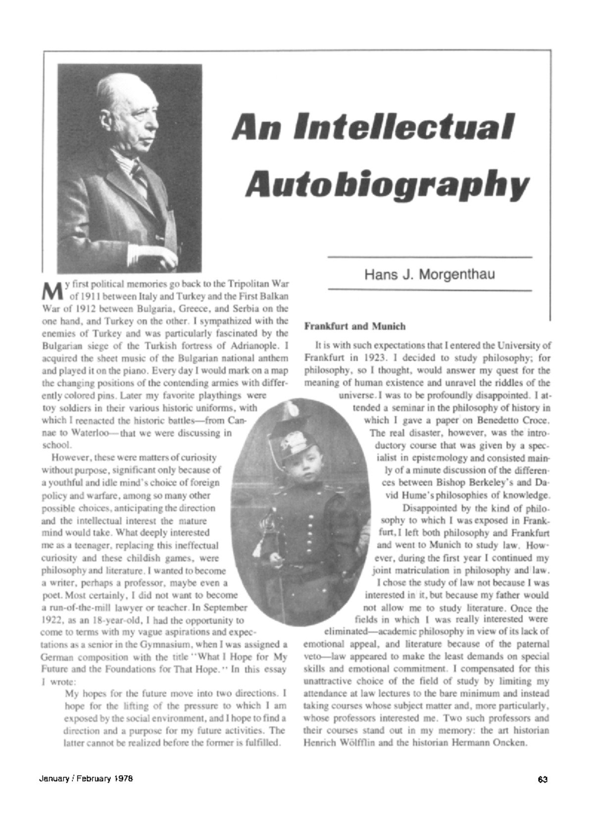 Morgenthau Autobiography - An Intellectual Autobiography Hans J ...