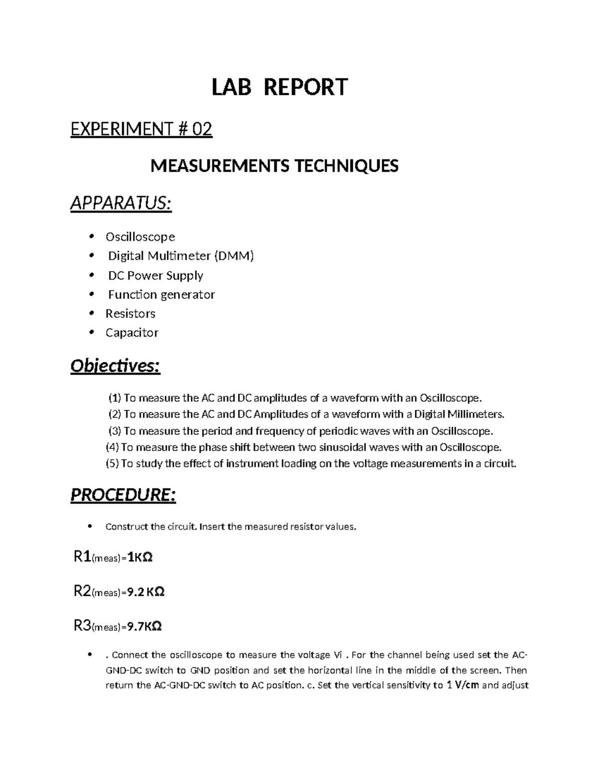 Nca lab 2 - i am a student T ir university - LAB REPORT EXPERIMENT # 02 ...