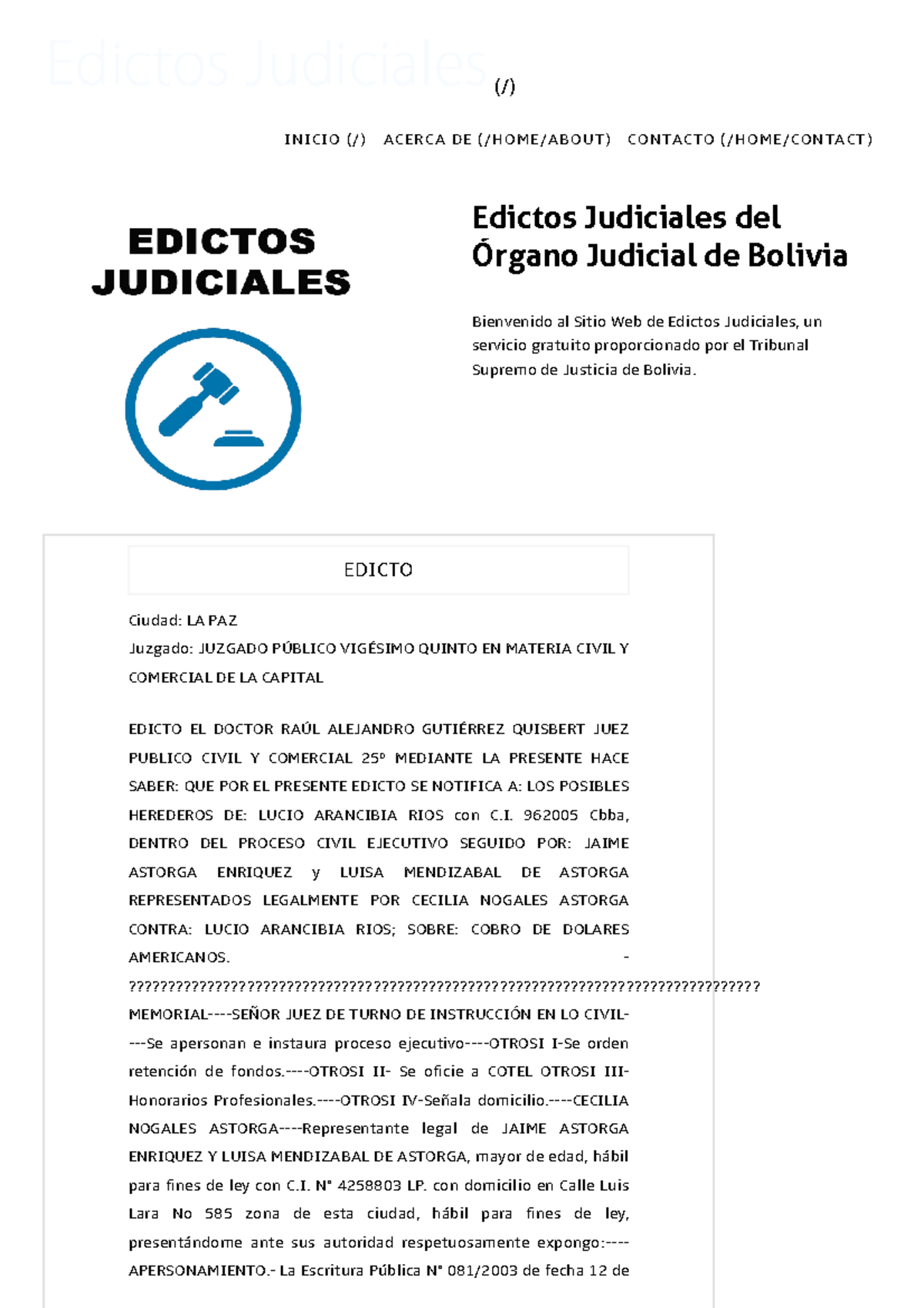 Edicto ejecutivo - (/) INICIO (/) ACERCA DE (/HOME/ABOUT) CONTACTO ...