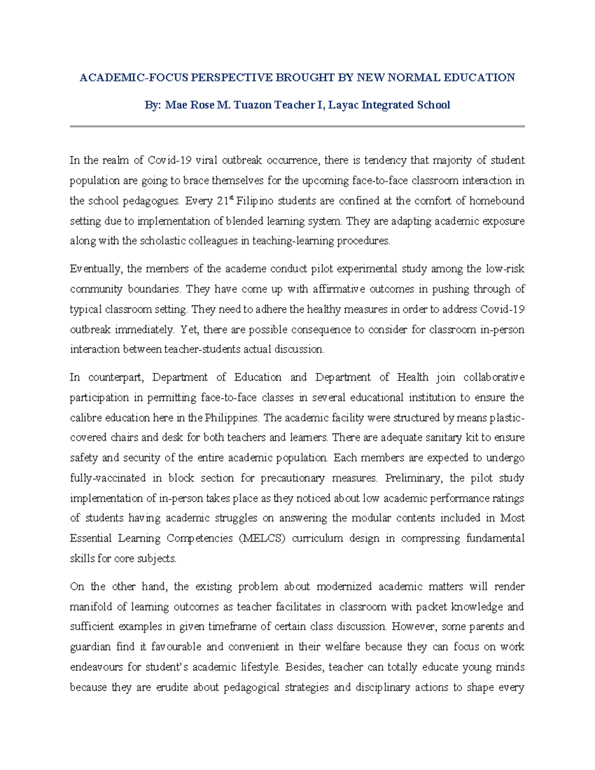 Academic- Focus- Perspective- Brought-BY-NEW- Normal- Education-by-Mae ...