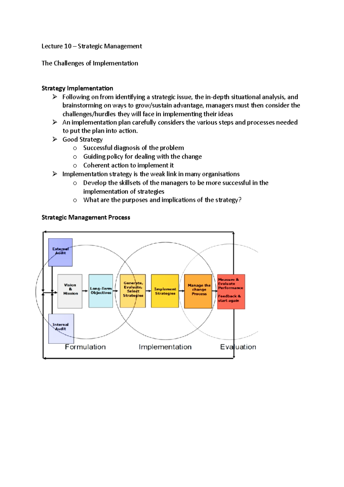 Lecture 10 - Strategic Management - Lecture 10 – Strategic Management ...