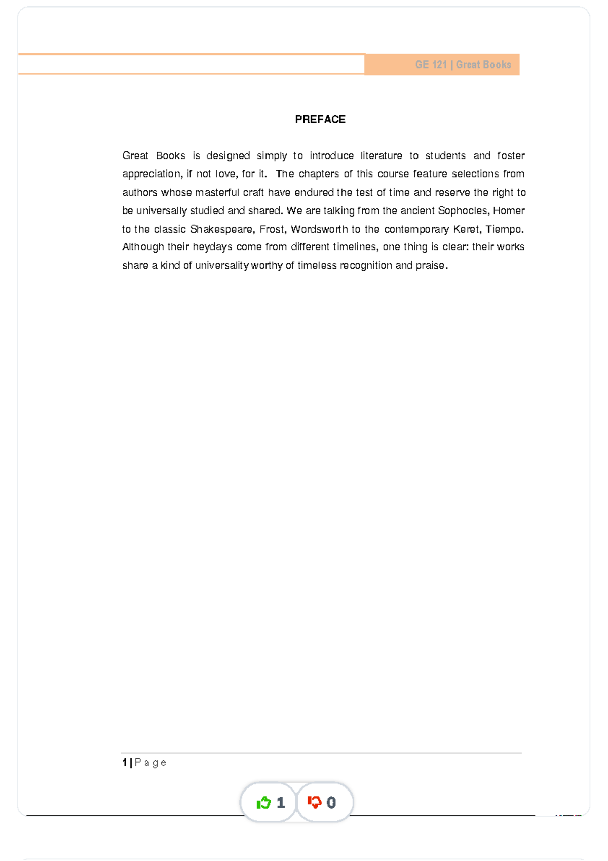 Great-books-module compress - 1 | P a g e GE 121 | Great Books PREFACE ...