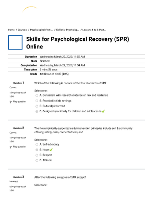 N431 - SPR Lesson 4-9 Posttest - Question 1 Correct 1 points out of 1 ...