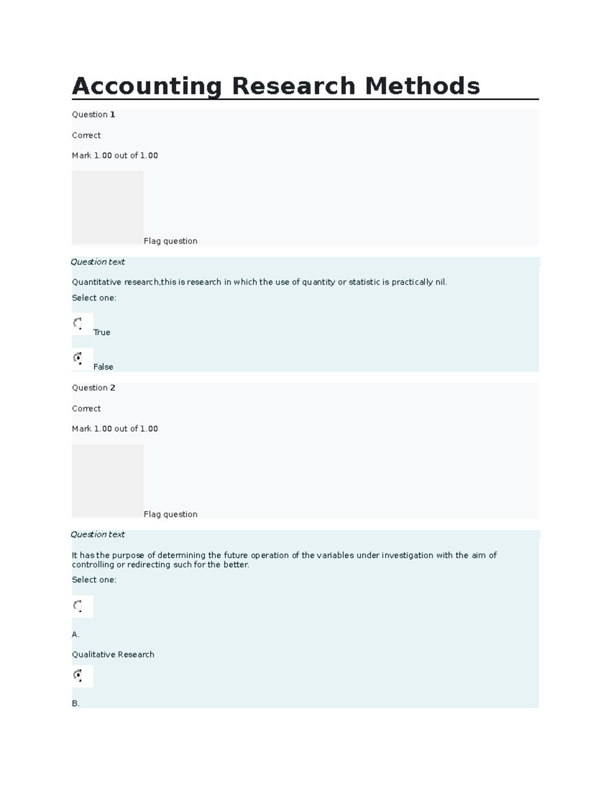 Accounting Research Methods (Prelim Exam) - Accounting Research Methods ... Accounting Research Methods (Prelim Exam) - Accounting Research Methods ...